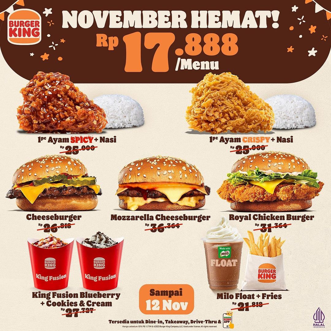 Kabar Baik, Promo Burger King Diperpanjang Hingga 5 November 2023